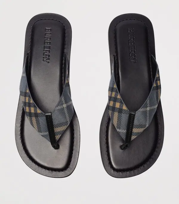 Burberry Pavilion Check Sandals - Blue