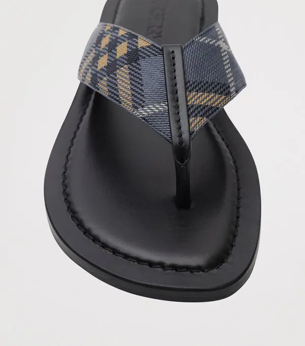 Burberry Pavilion Check Sandals - Blue