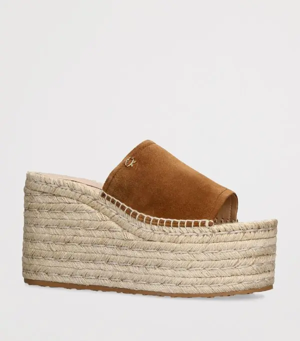 GIANVITO ROSSI Suede Wedge Sandals
