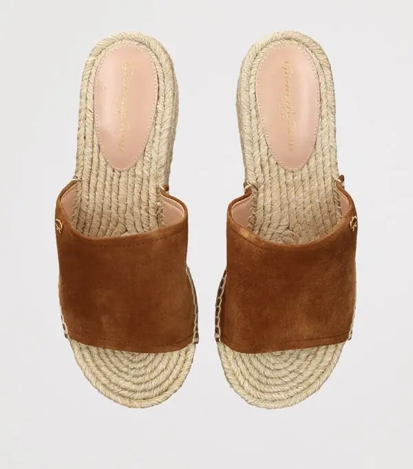 GIANVITO ROSSI Suede Wedge Sandals