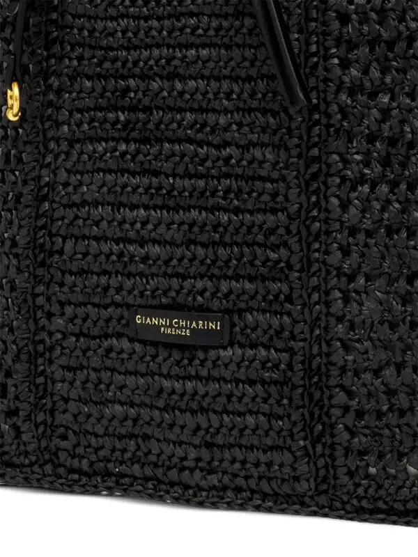 GIANNI CHIARINI Nefeli Crochet Drawstring Tote Bag