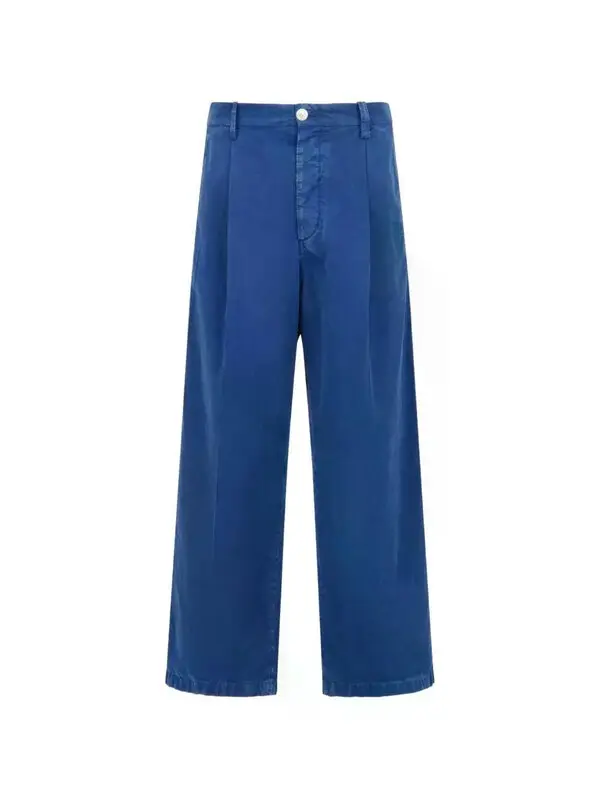 Marni Cotton Wide-leg Trousers - Blue