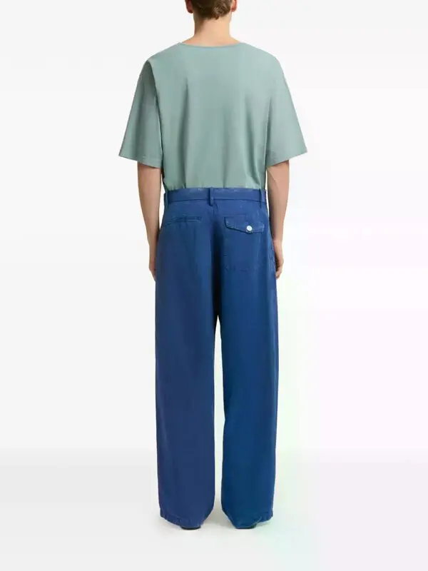 Marni Cotton Wide-leg Trousers - Blue