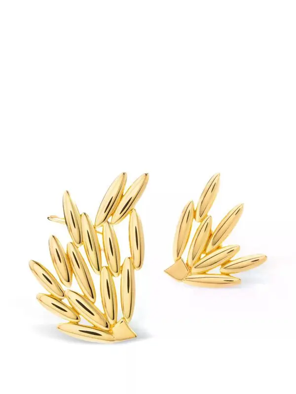 Federica Tosi Leaf Design Earrings - Gold