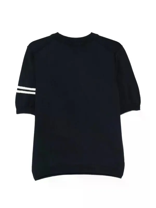 RAKKI Letter Appliqué Short-sleeve Top
