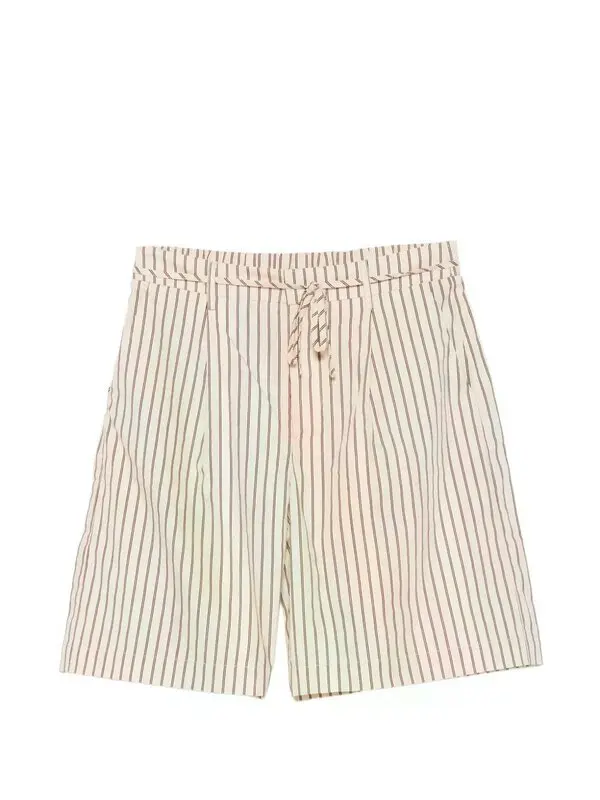 YERSE Striped Drawstring-fastening Shorts