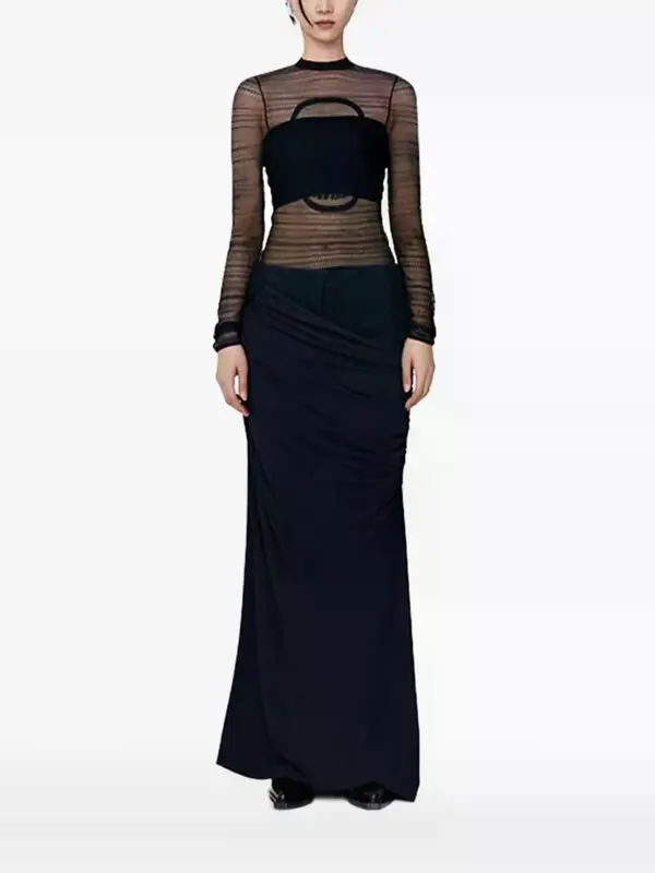 Christopher Esber Sheer-paneled Draped Top