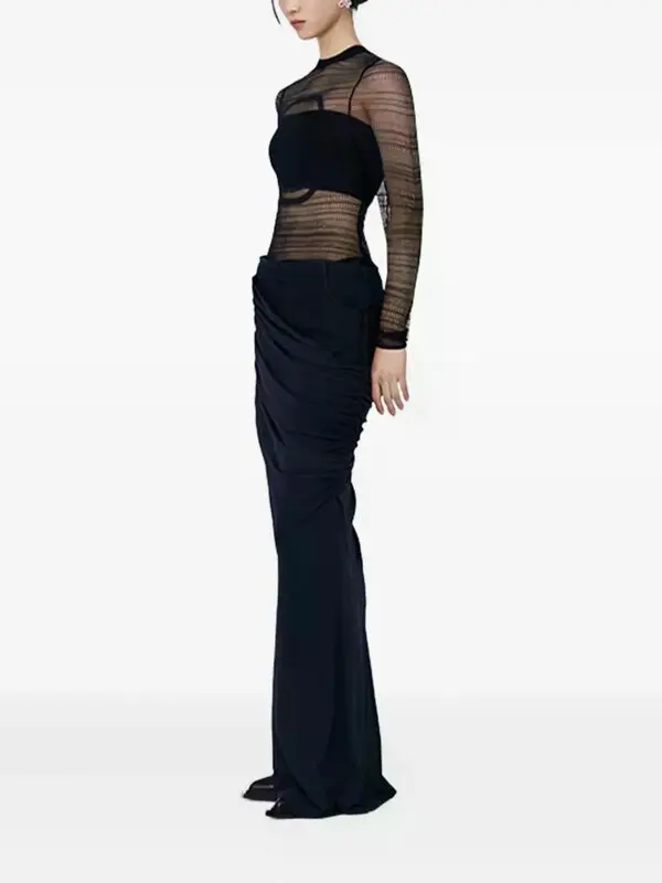 Christopher Esber Sheer-paneled Draped Top
