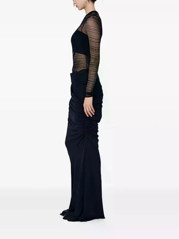 Christopher Esber Sheer-paneled Draped Top