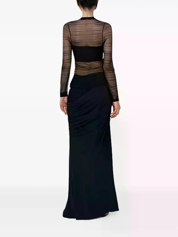 Christopher Esber Sheer-paneled Draped Top