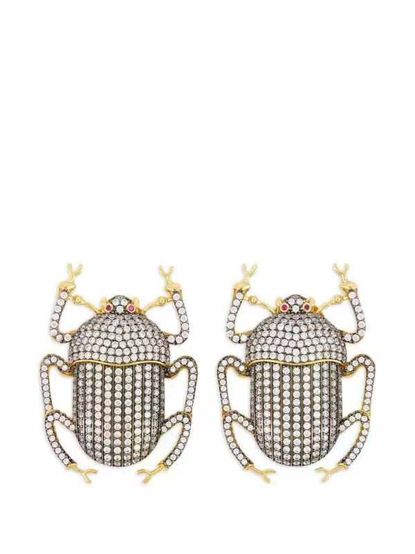 Begum Khan Crystal Pharaoh Earrings - Gold