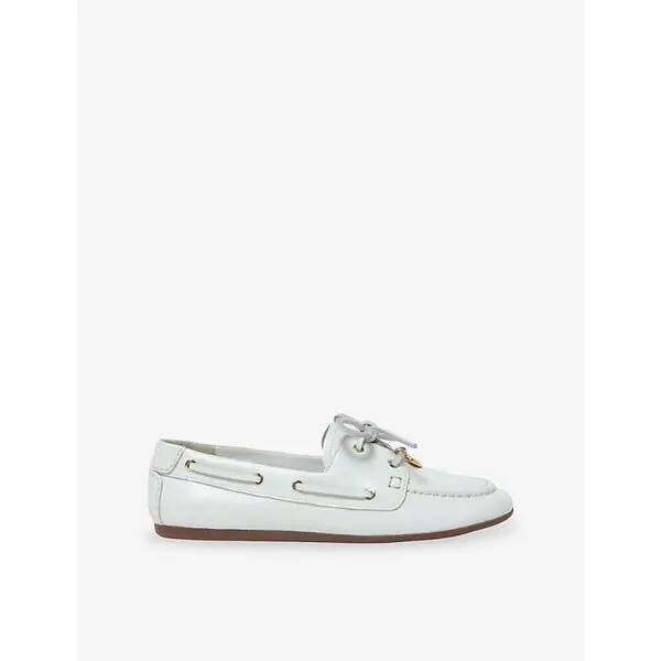 Maje Leather Boat Shoes - White