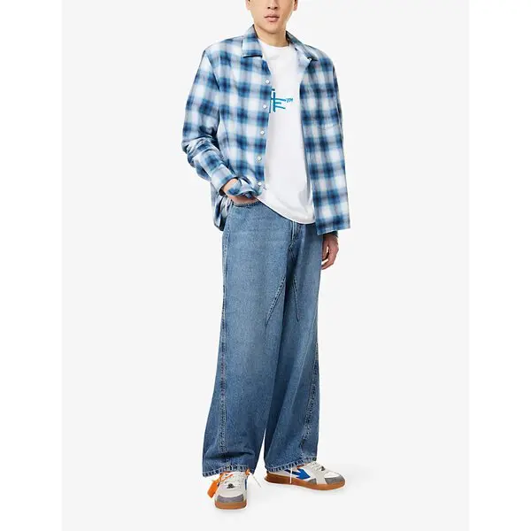 Off-White Flared-leg Denim Jeans - Light Medium Blue