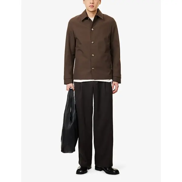 RAITH Carlos Cropped Woven Trench Jacket