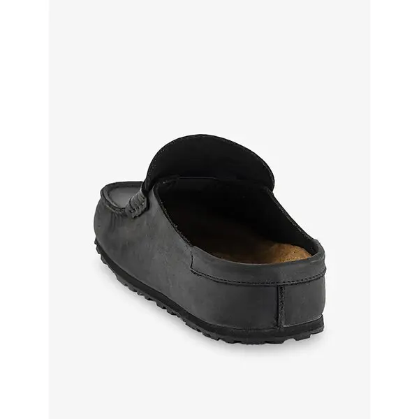 BIRKENSTOCK Naples Leather Clogs - Black Leather