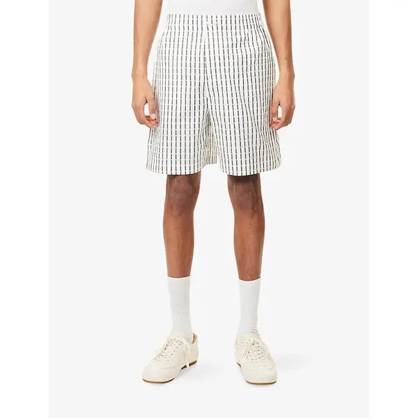 Jacquemus Striped Cotton Shorts