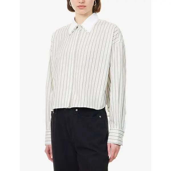 Rag & Bone Marin Stripe Cotton Shirt - Crmst