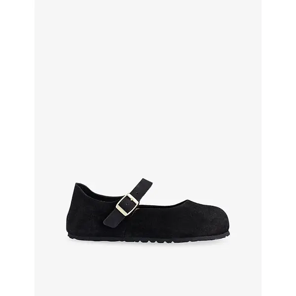 BIRKENSTOCK Mantova Suede Ballet Flats - Black Suede
