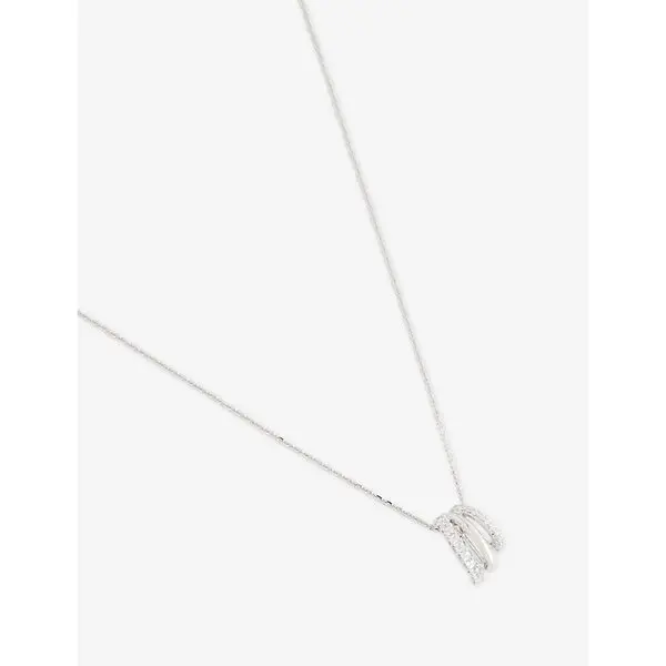 SWAROVSKI Hyperbola Rhodium-plated Zirconia Pendant Necklace