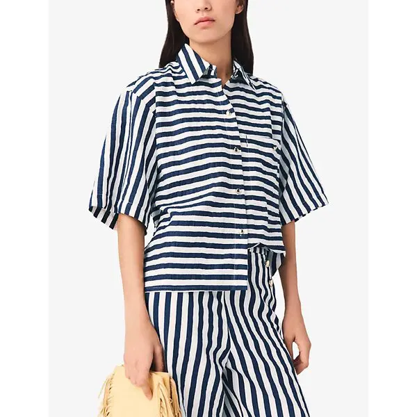 Maje Striped Woven Shirt