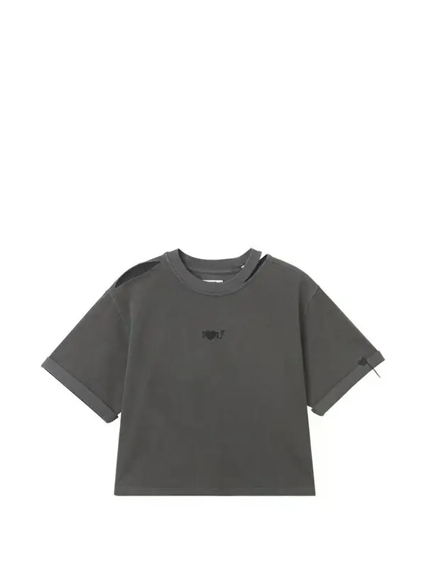 Izzue Cut-out Detail T-shirt - Grey