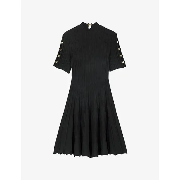 Maje Ribbed Knit Mini Dress