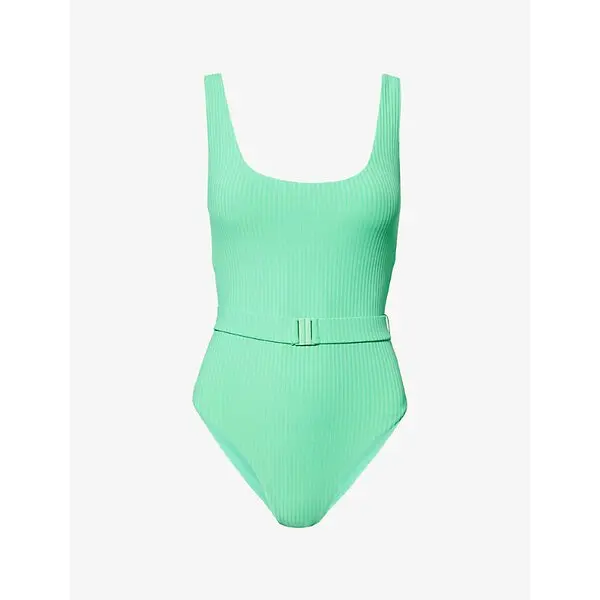 Melissa Odabash Rio Ribbed Swimsuit - Green Ribbed