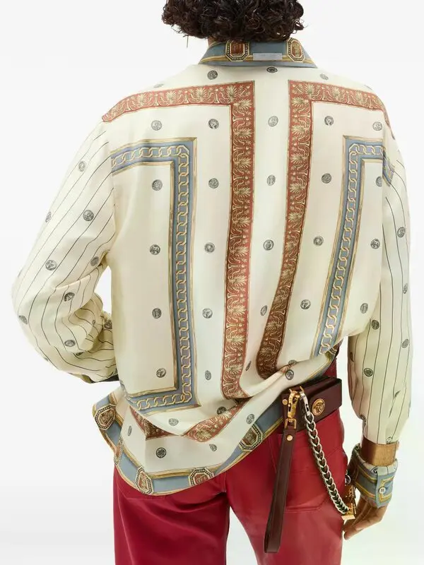Versace Printed Silk Twill Shirt