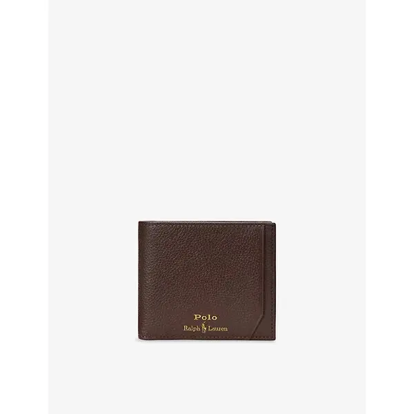 Polo Ralph Lauren Logo-embossed Leather Billfold Wallet - Dark Brown