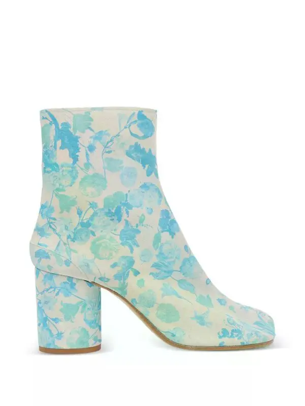 MAISON MARGIELA Floral-print Boots - Blue