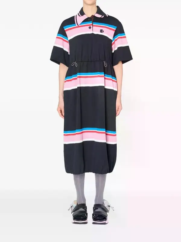 Kolor Striped Midi Shirt Dress