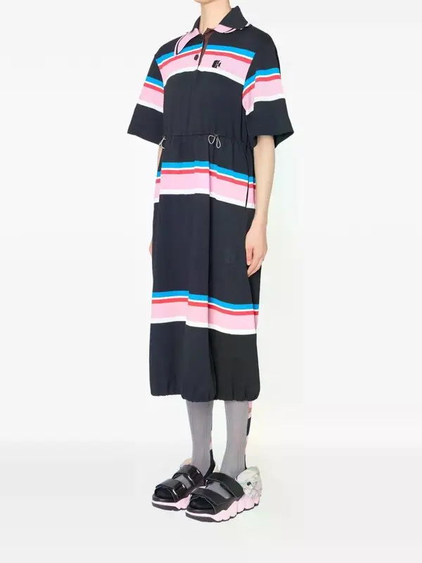 Kolor Striped Midi Shirt Dress