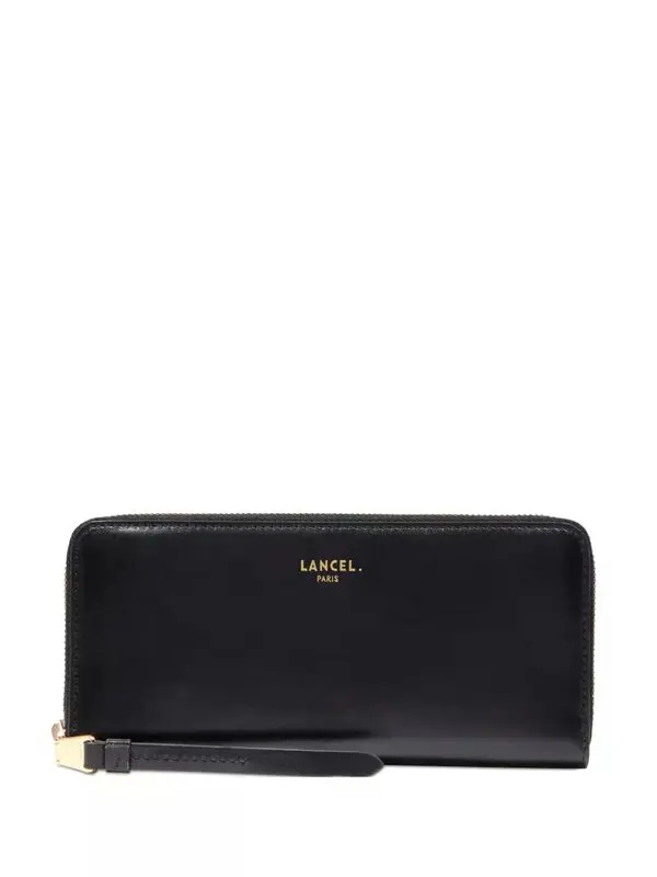 LANCEL Zip-around Leather Wallet - Black