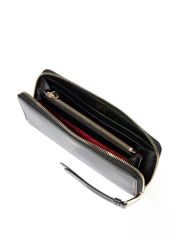 LANCEL Zip-around Leather Wallet - Black