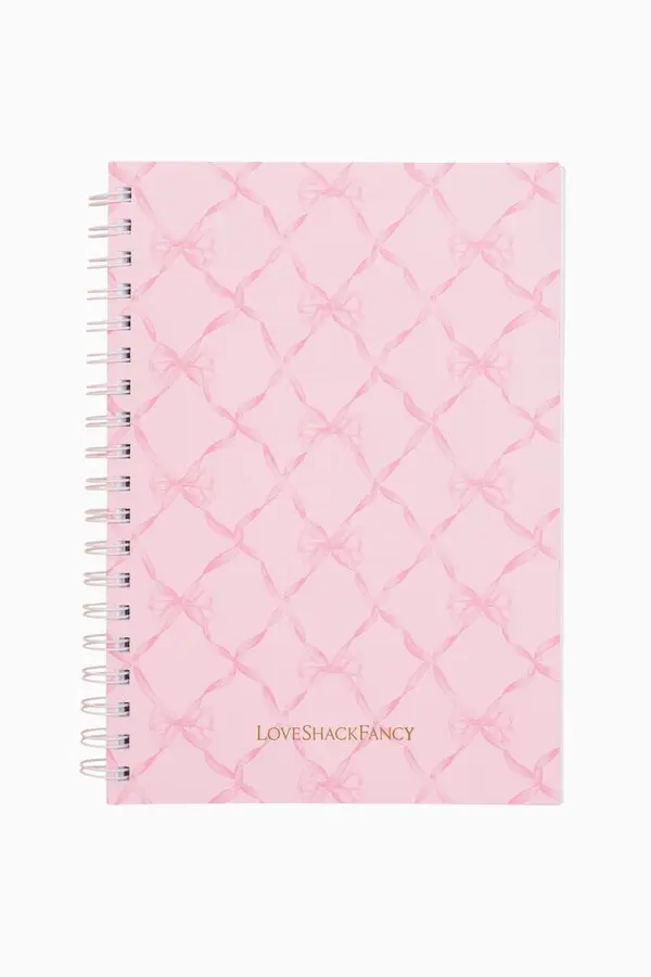 LoveShackFancy Spiral Notebook - Pink Peppermint