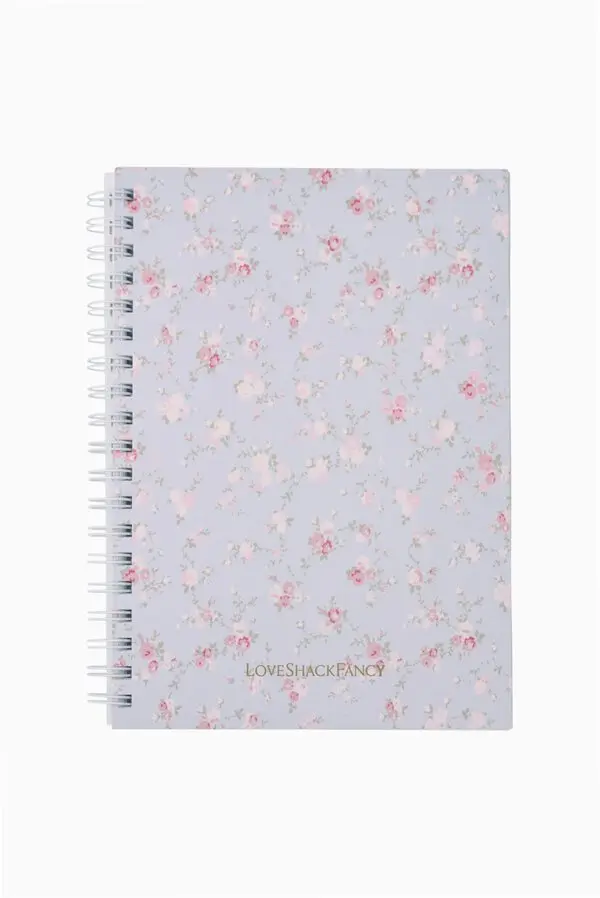 LoveShackFancy Spiral Notebook - Wildflower Blue