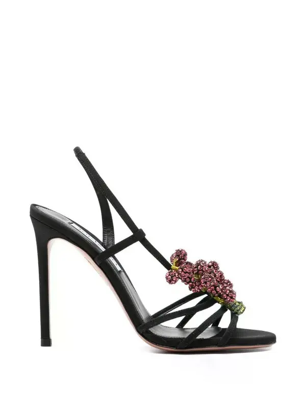 AQUAZZURA Heeled Sandals With Beaded Straps