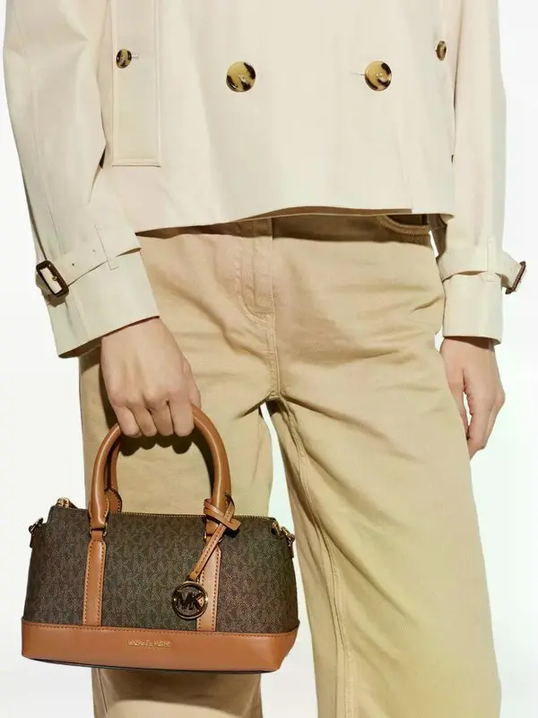 Michael Kors Small Andie Logo-charm Tote - Brown