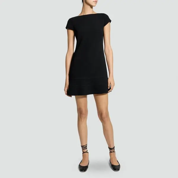 Theory Tiered Mini Dress - Black