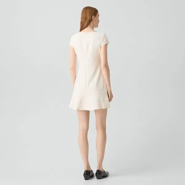 Theory Tiered Mini Dress - Rice