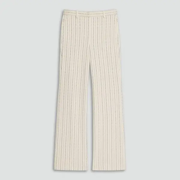 Theory Flared Pant In Striped Crepe Jersey
