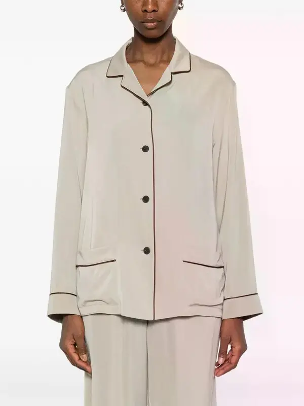 THE ROW Contrast Trim Pocket Shirt