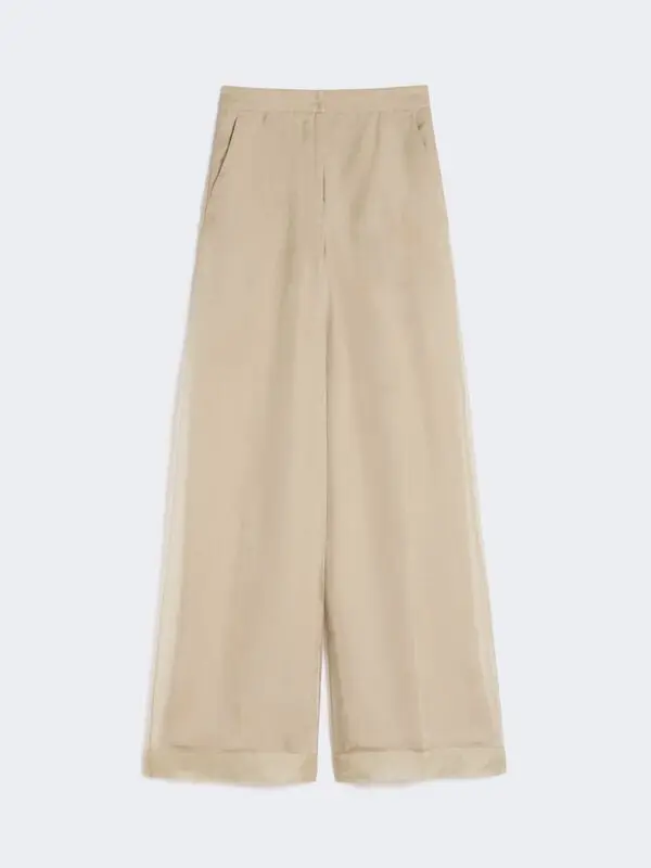 Max Mara Silk Organza Trousers - Sand