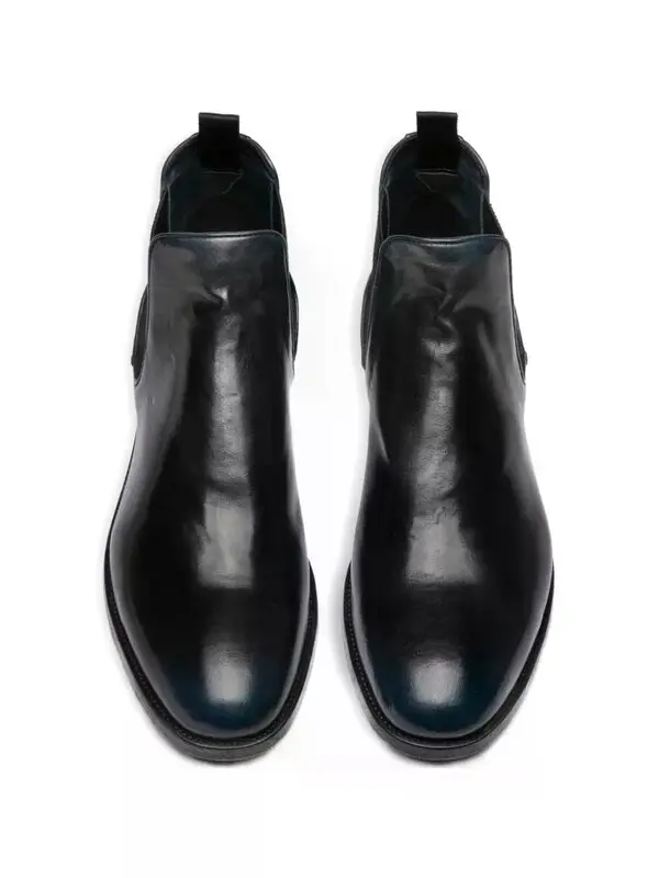 Officine Creative Vanderbilt Leather Boots - Blue