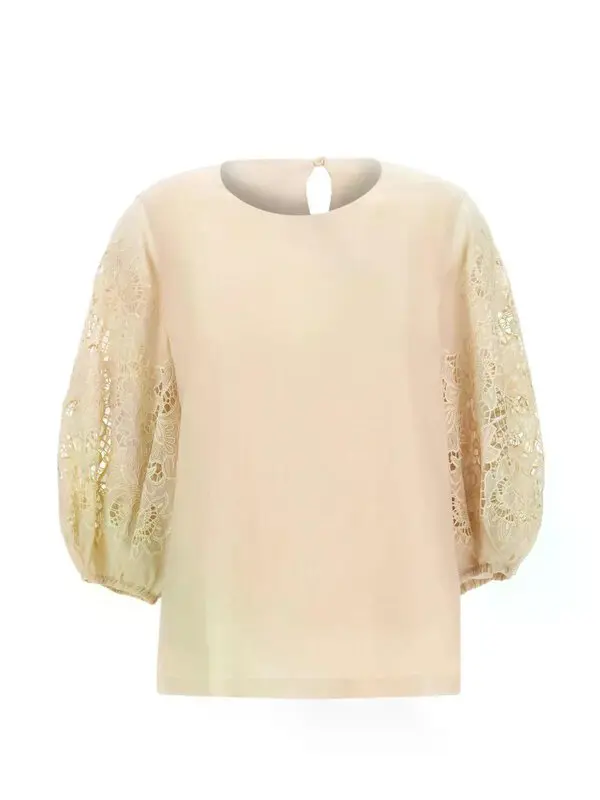 Max Mara Macramé Sleeve Blouse
