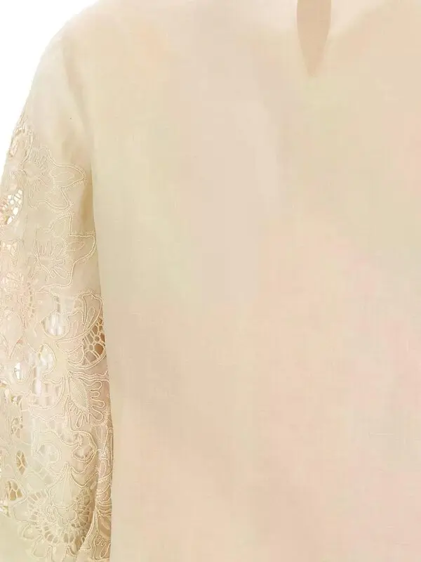 Max Mara Macramé Sleeve Blouse
