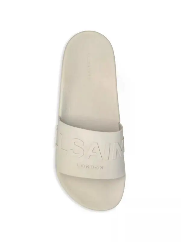 ALLSAINTS Logo-embossed Slip-on Slides - White