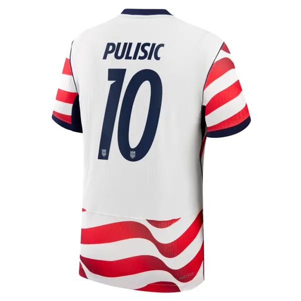 Nike Christian Pulisic Usmnt 2026 Match Home Dri-fit Adv Soccer Jersey - White