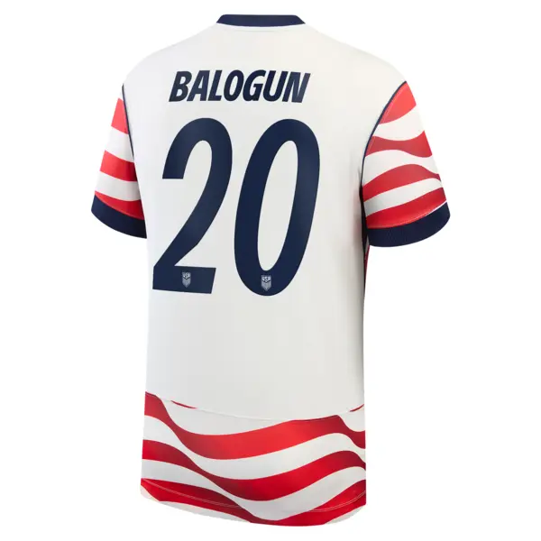 Nike Folarin Balogun Usmnt 2026 Stadium Home Dri-fit Soccer Jersey - White