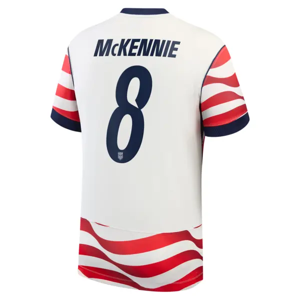Nike Weston Mckennie Usmnt 2026 Stadium Home Dri-fit Soccer Jersey - White